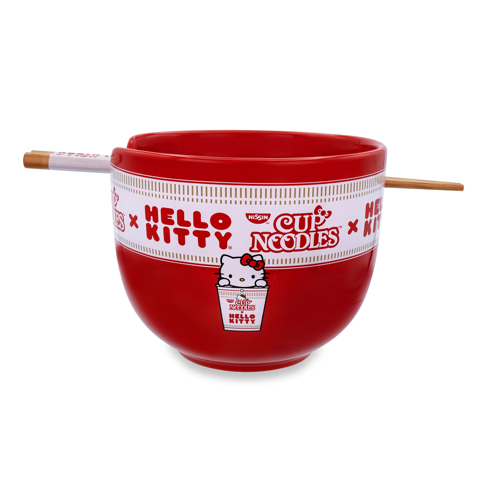 Hello Kitty 20oz Ramen Bowl w/ Chopsticks | Free Shipping