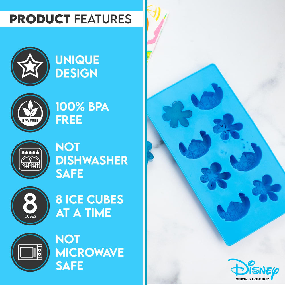 Disney Lilo & Stitch Silicone Ice Cube Tray | Makes 8 Cubes | Free Shi