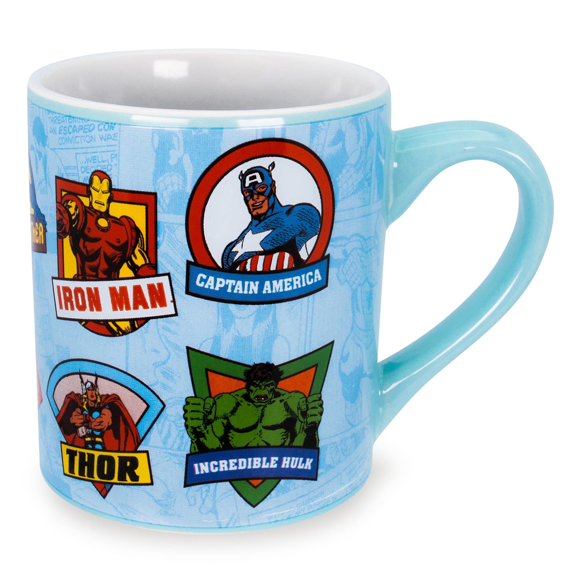 Marvel Character Badges 14 Ounce Ceramic Mug | Free Shipping