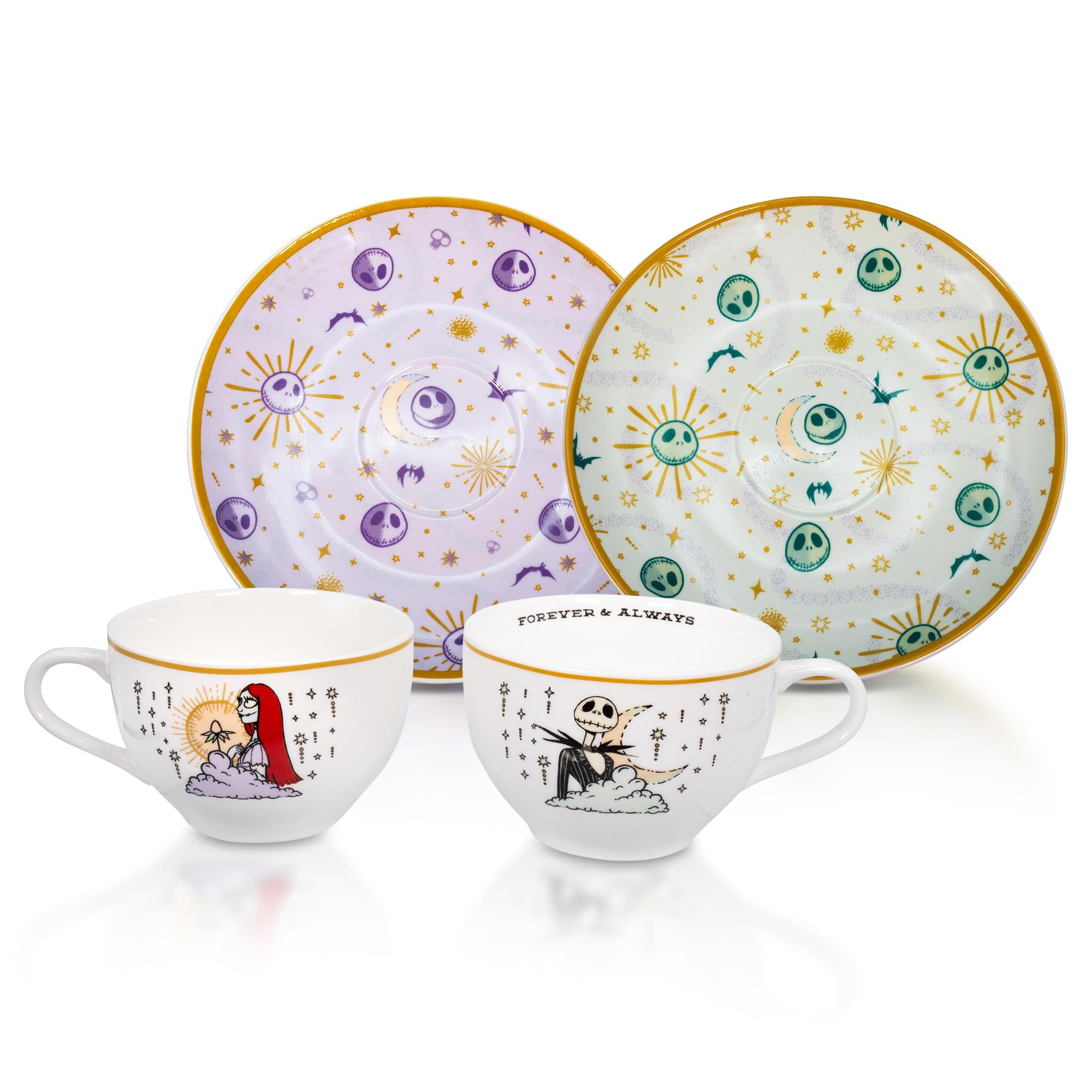 NBX Jack & Sally 2 Piece Teacup and Saucer Set | Free Shipping