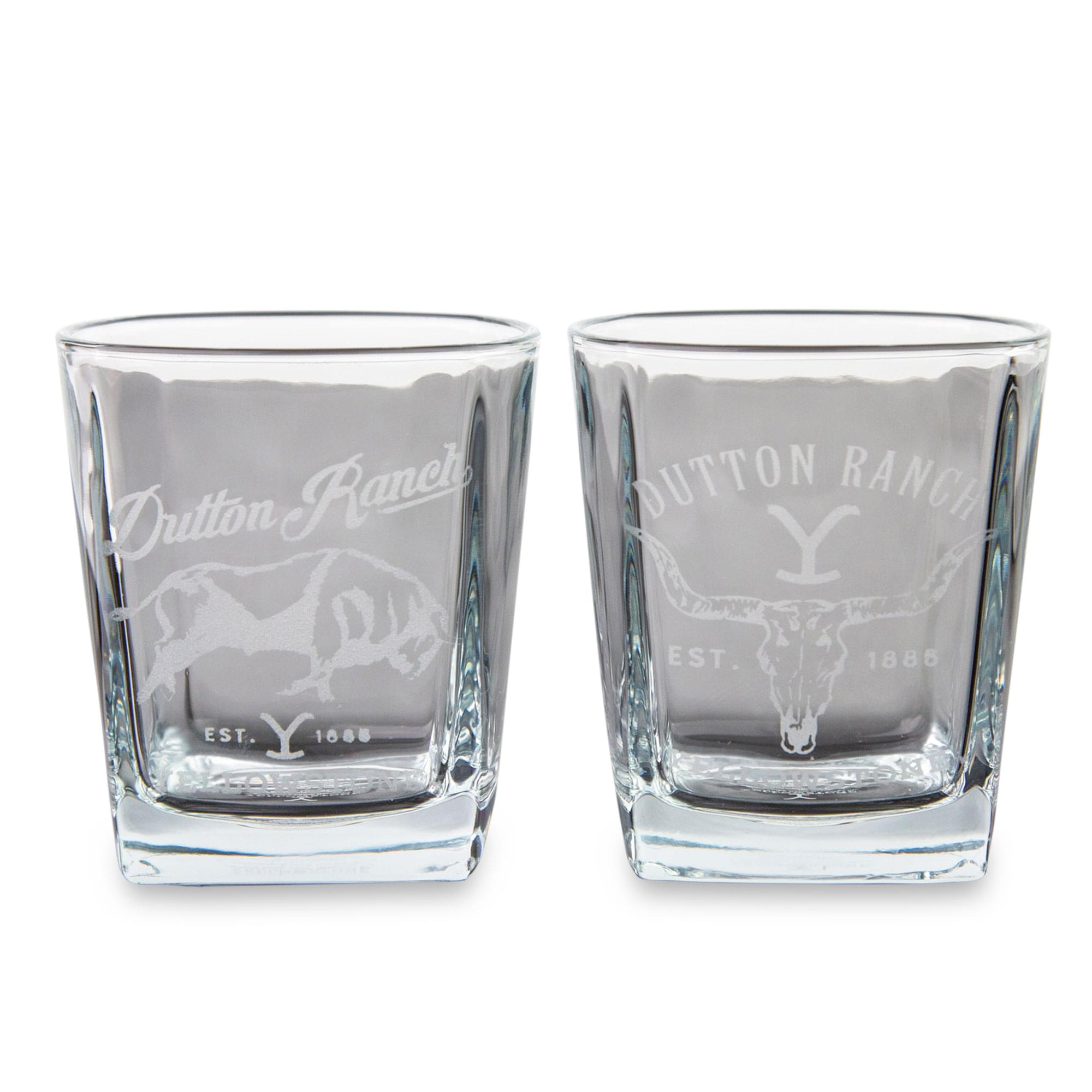 Yellowstone Dutton Ranch 2 Piece Rock Glass Set | Free Shipping