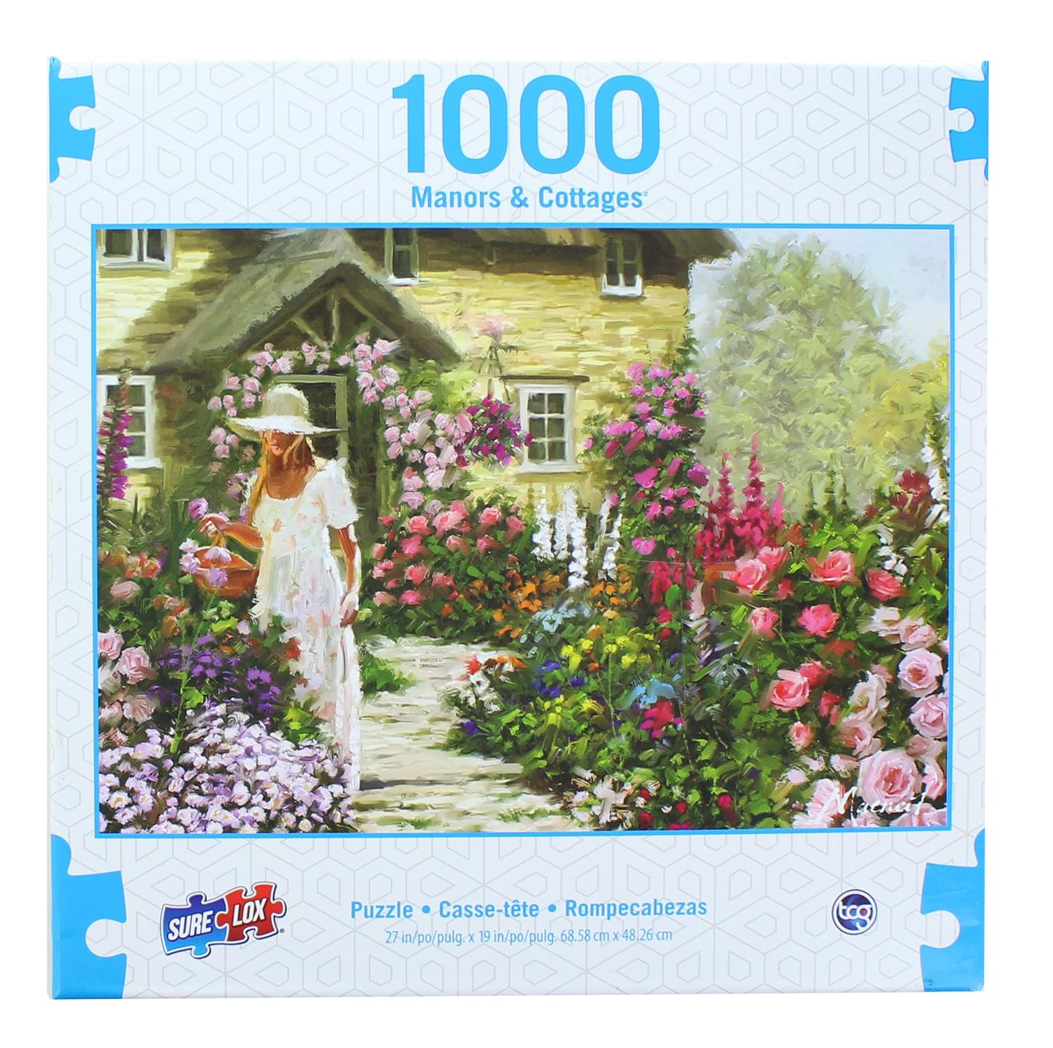 Manors & Cottages 1000 Piece Jigsaw Puzzle | Secret Garden | Free Ship