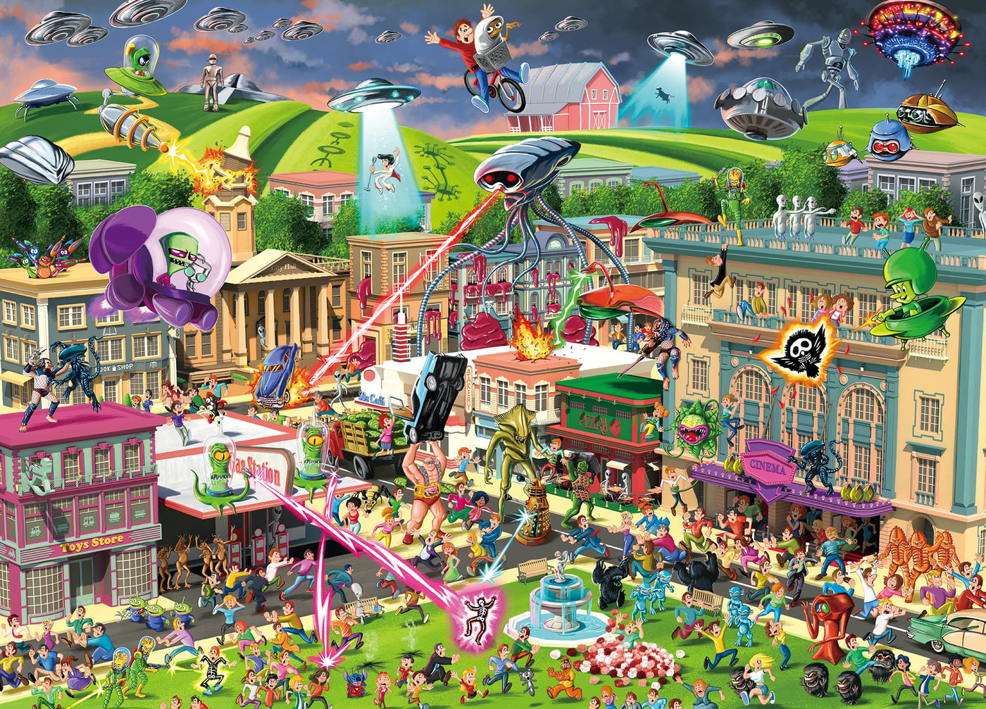Alien Attack 1000 Piece Jigsaw Puzzle | Free Shipping