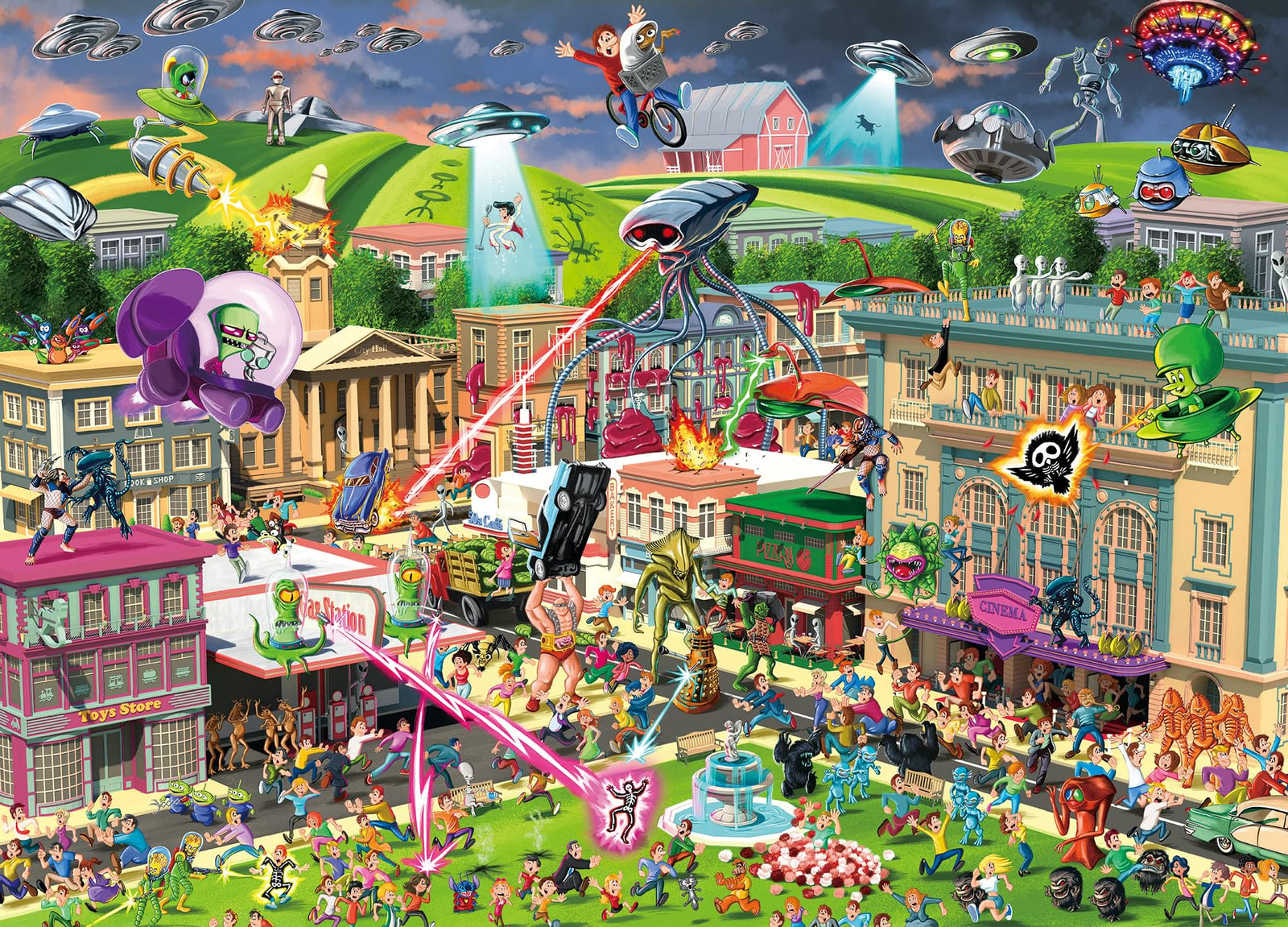 Alien Attack 1000 Piece Jigsaw Puzzle | Free Shipping