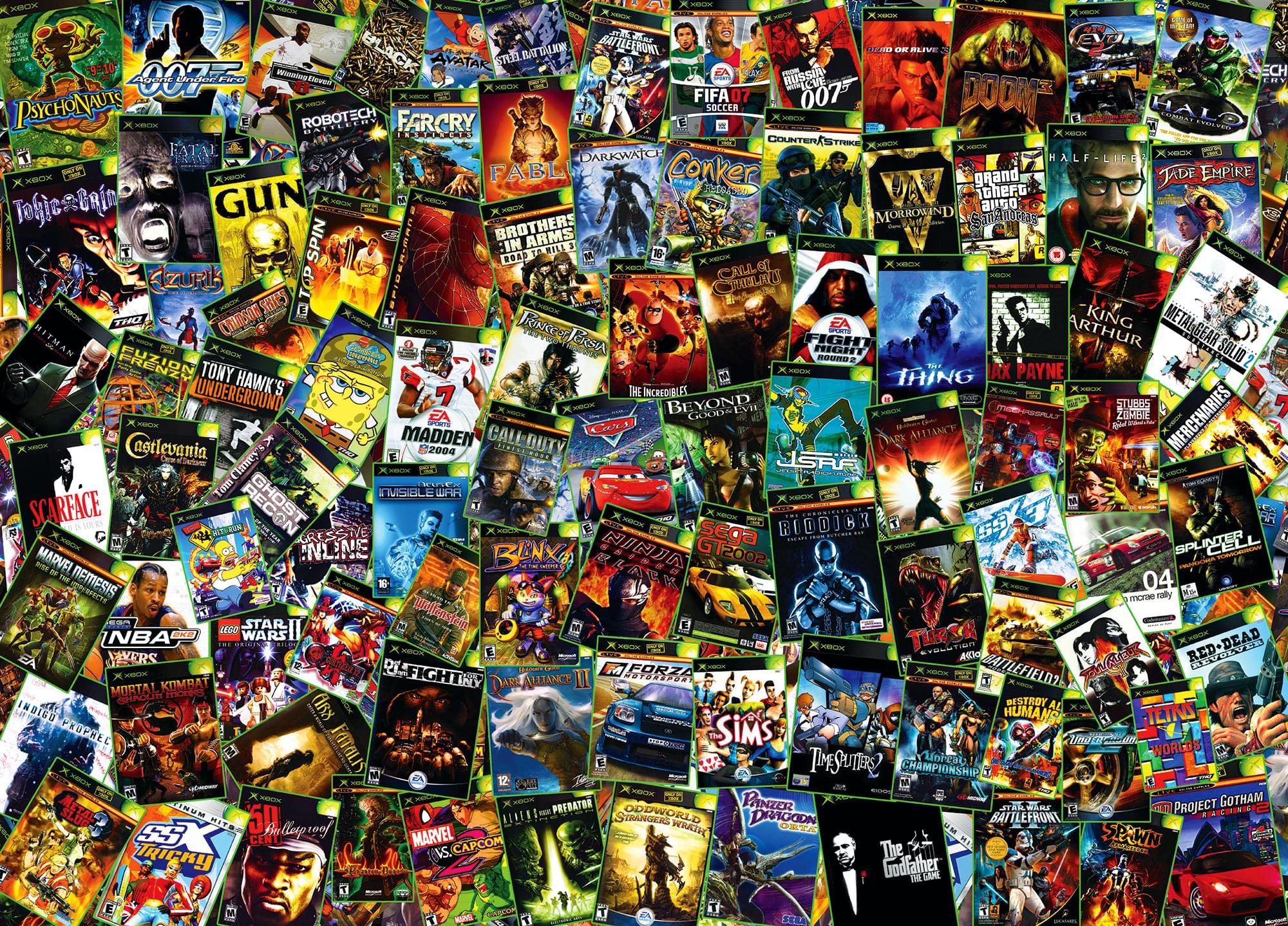 Xbox Game Box Collage 1000 Piece Jigsaw Puzzle | Free Shipping