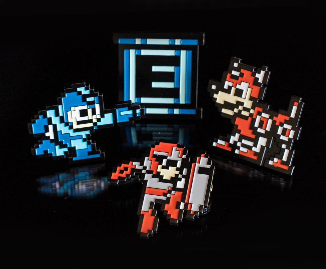 Mega Man Collectible Enamel Pin Set of 4 | Free Shipping