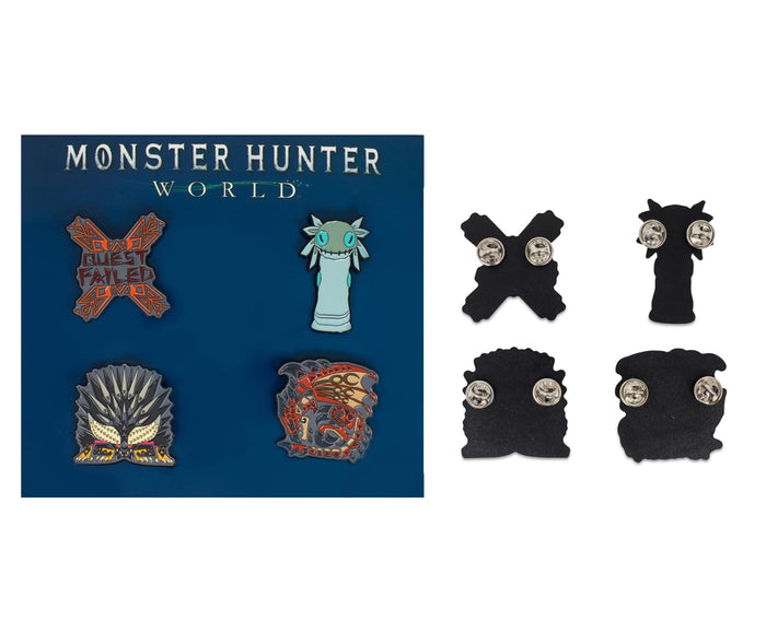 Monster Hunter Collectible Enamel Pin Set of 4 | Free Shipping