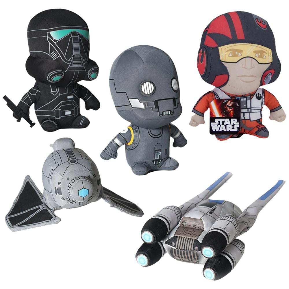 Star Wars Rogue One 7" Plush Set: K-2SO, Death Trooper, U-Wi | Free Sh