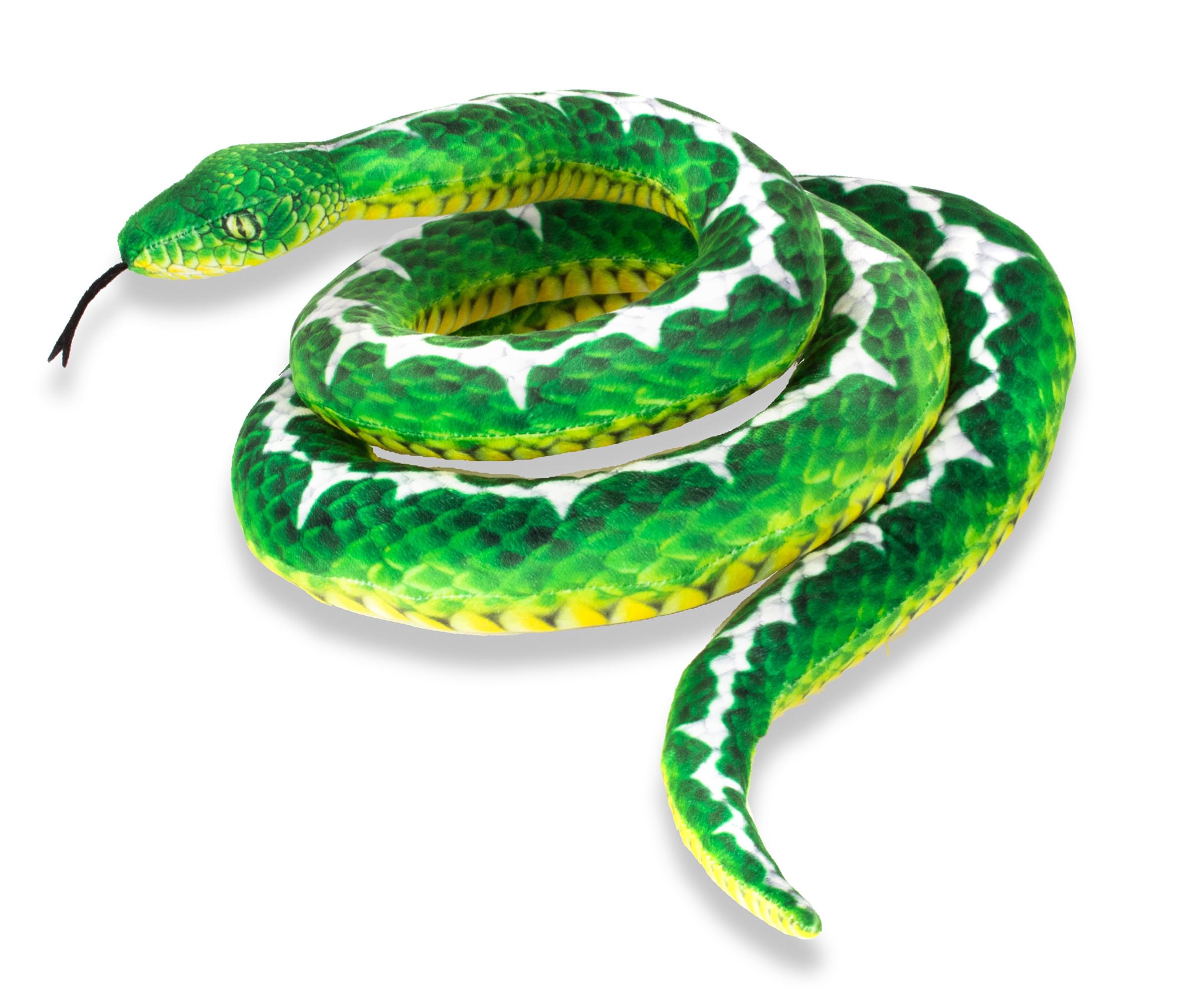 Real Planet Tree Python Green/White 78.7" Realistic Plush | Free Shipp