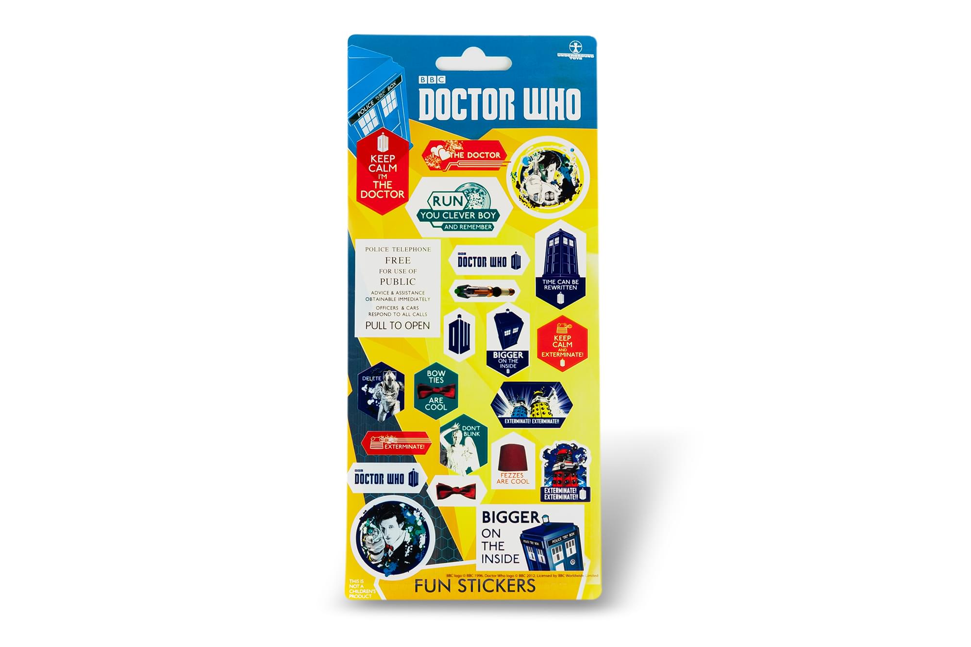 Doctor Who Assorted 22-Piece Sticker Sheet Set | Free Shipping