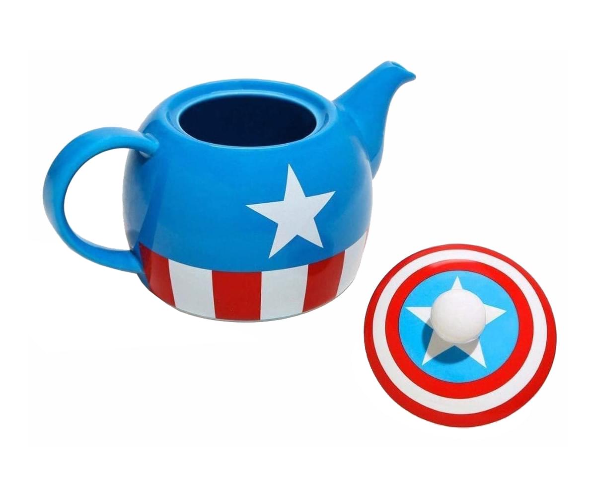 Marvel Captain America 36 Ounce Ceramic Teapot | Free Shipping