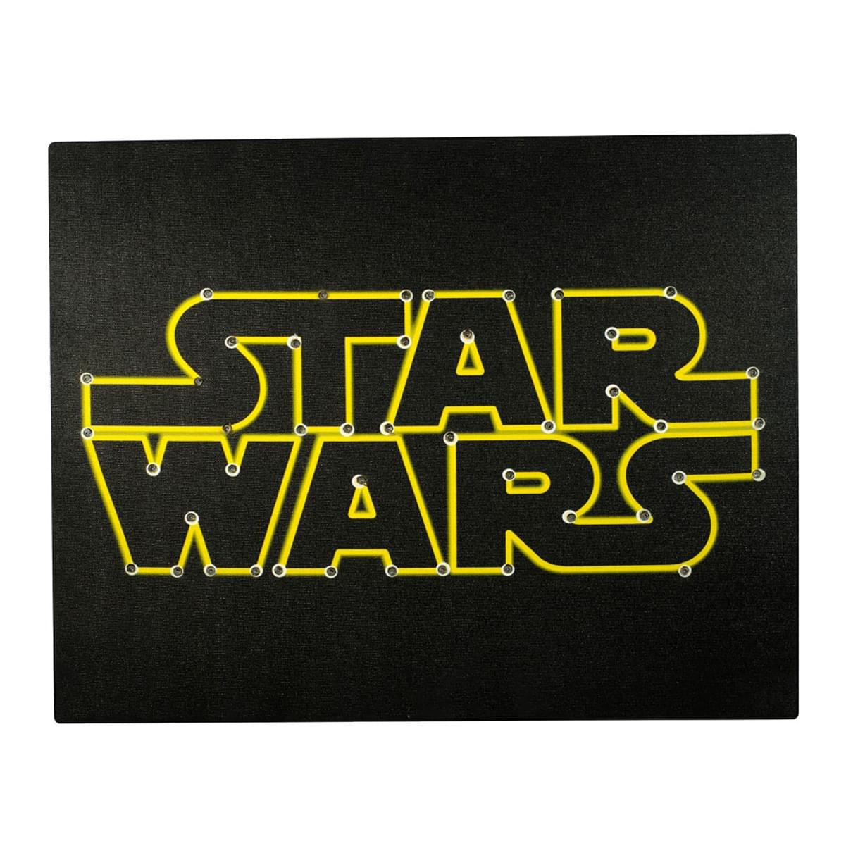 Star Wars Logo Light Up 16 x 20 Inch Black Wall Canvas | Free Shipping