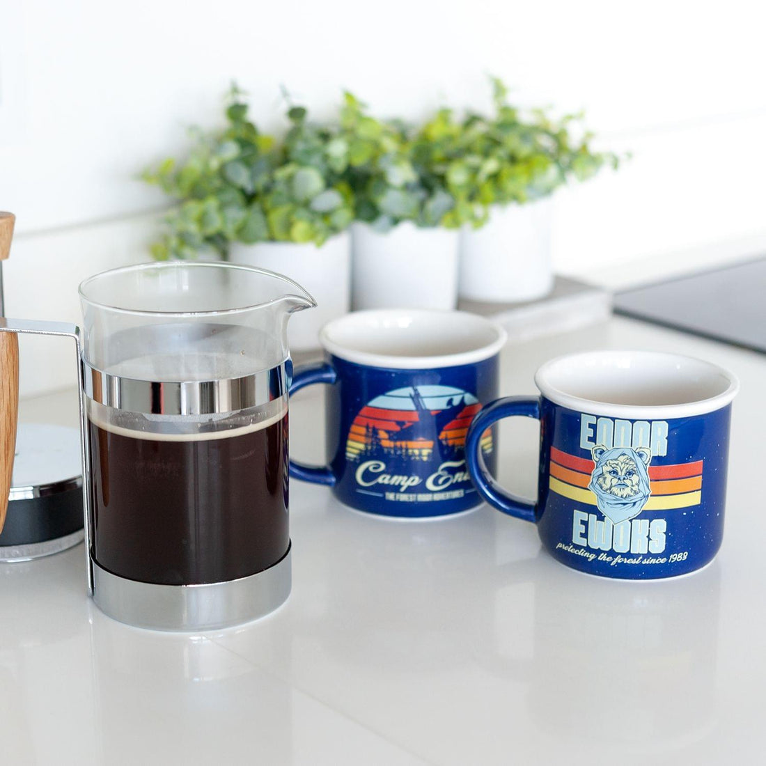 Star Wars Endor Ewoks & Camp Endor Ceramic Mug Set | Free Shipping