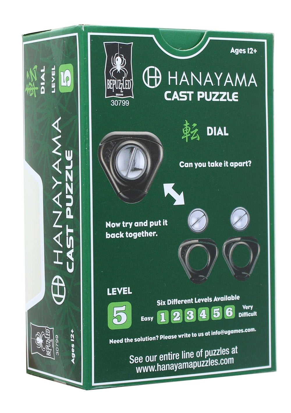 Hanayama Level 5 Cast Metal Brain Teaser Puzzle - Dial | Free Shipping