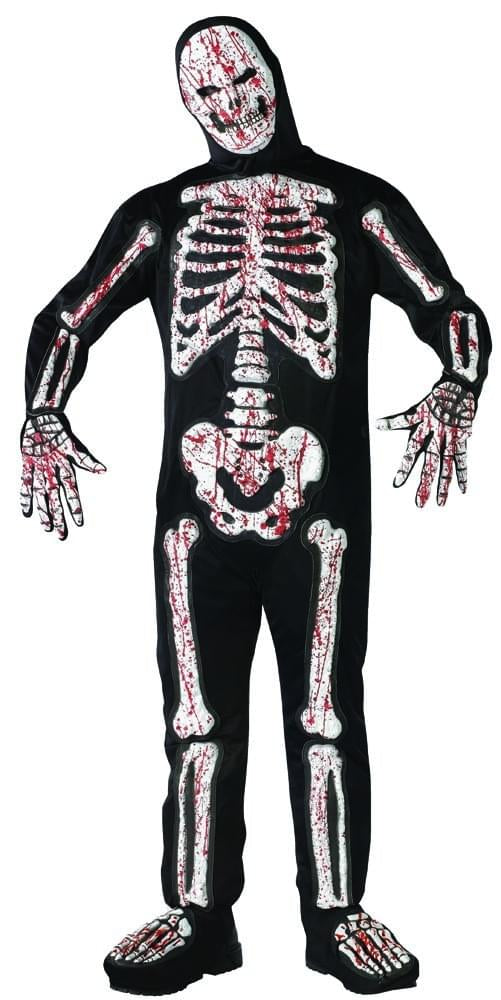 Bloody Skelebones Costume Adult | Free Shipping