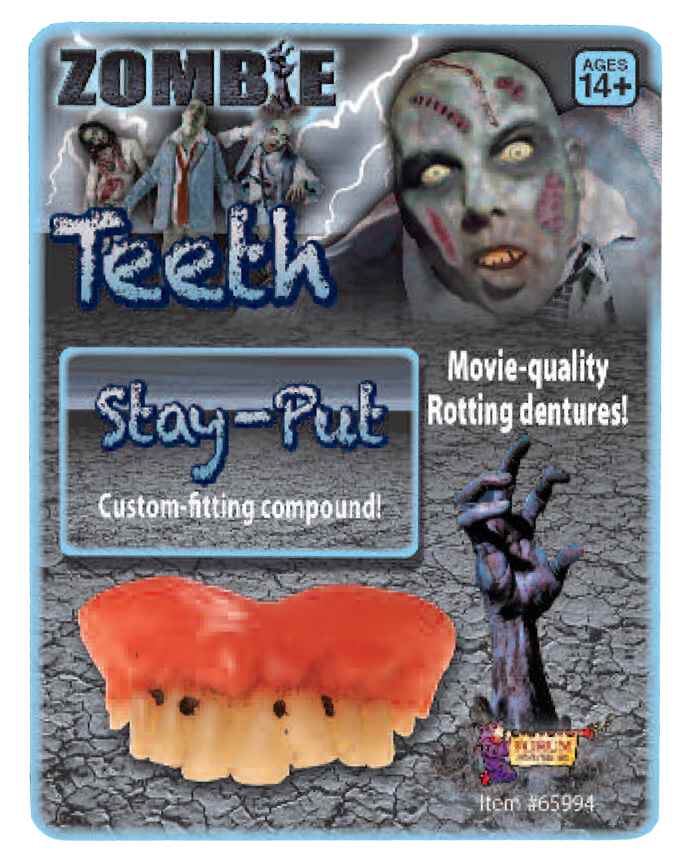 Prosthetic Rotted Zombie Teeth Costume Accessory | Free Shipping