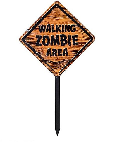Zombie Warning Sign Prop | Free Shipping